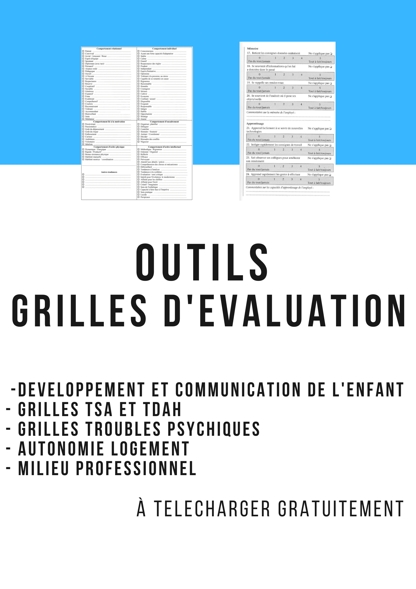Outils GRILLES D’EVALUATION – Virginie Couillaud, éducatrice spécialisée