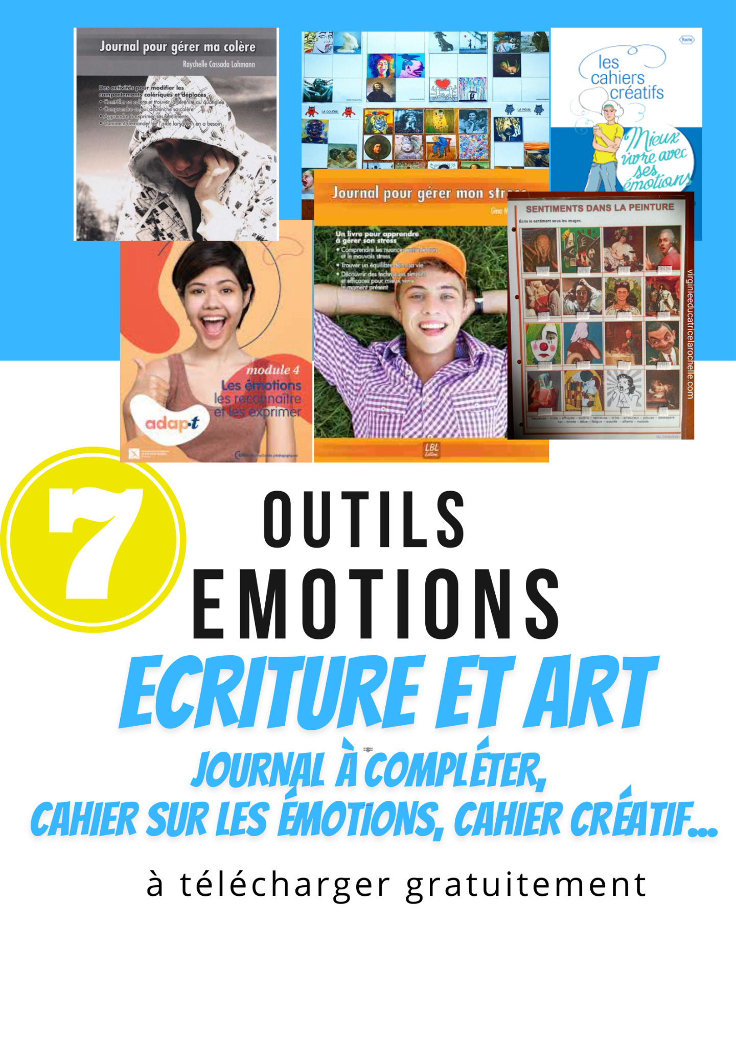 Outils EMOTIONS 7 : ECRITURE ET ART: Journal à compléter, cahier sur ...